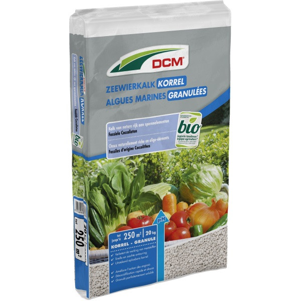 Zeewierkalk pallet | 15000 m² | DCM (Korrels, 1200 kg, Bio-label) DCM Kabelshop.nl